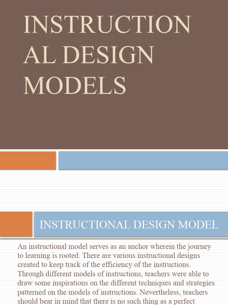 Instructional Design Models | PDF | Instructional Design | Learning