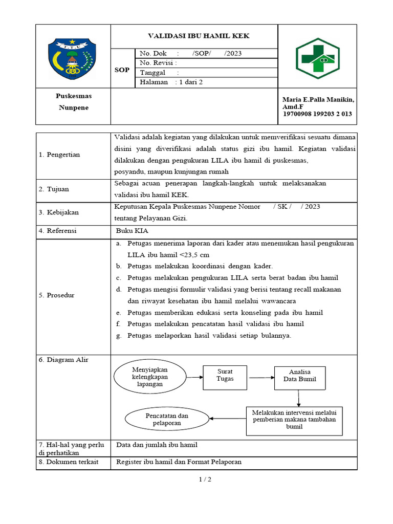 Spo Validasi Ibu Hamil Kek 2022 | PDF