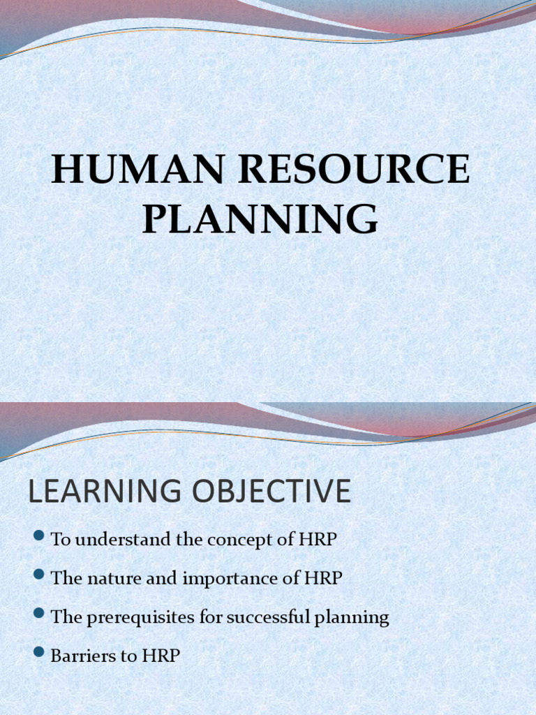 Human Resource Planning | PDF | Human Resources | Human Resource Management