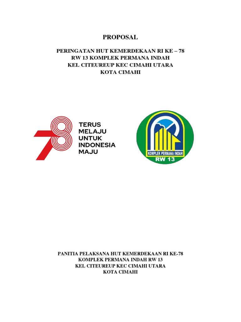PROPOSAL KEGIATAN HUT 78 (Draft) | PDF