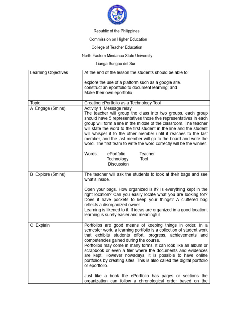 Educ 8 Final Lesson Plan | PDF | Experience | Learning