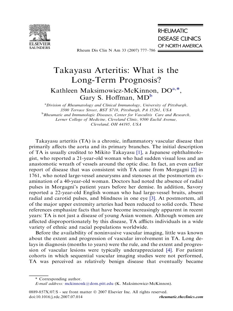 Takayasu Arteritis | PDF | Percutaneous Coronary Intervention | Aorta