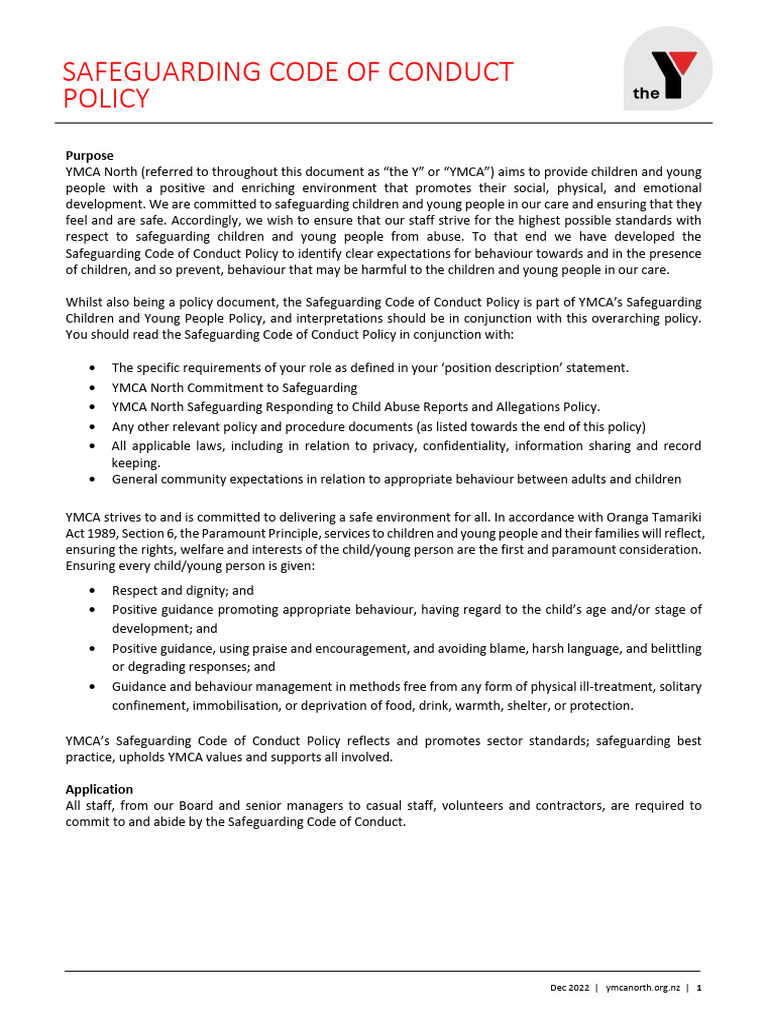 SG Safeguarding Code of Conduct Policy Dec 2022 | PDF | Discrimination | Communication