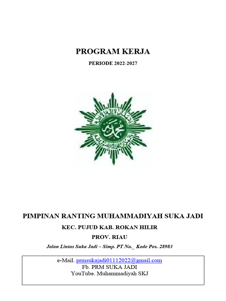 Draf Program Kerja PRM Suka Jadi Periode 2022-2027 | PDF | Perjalanan