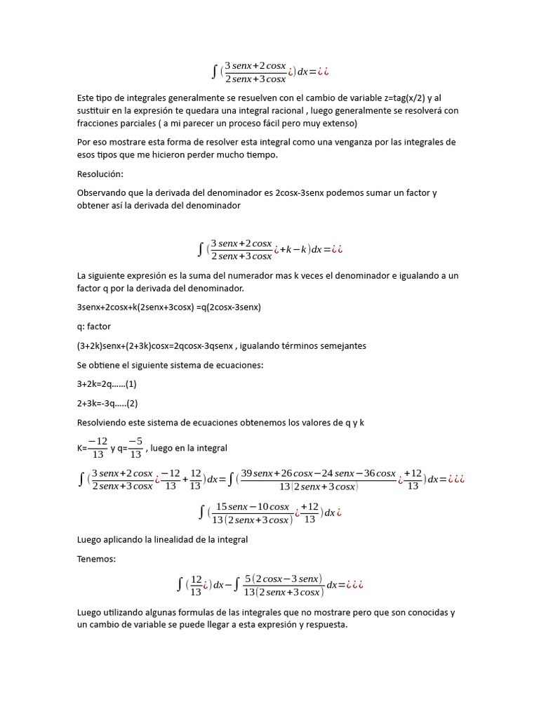 3 Senx | PDF | Integral | Derivado