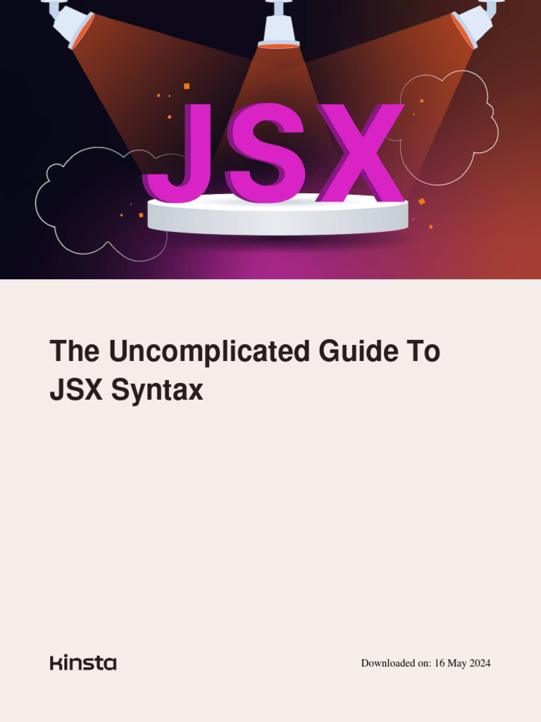 What Is JSX | PDF | Java Script | Html