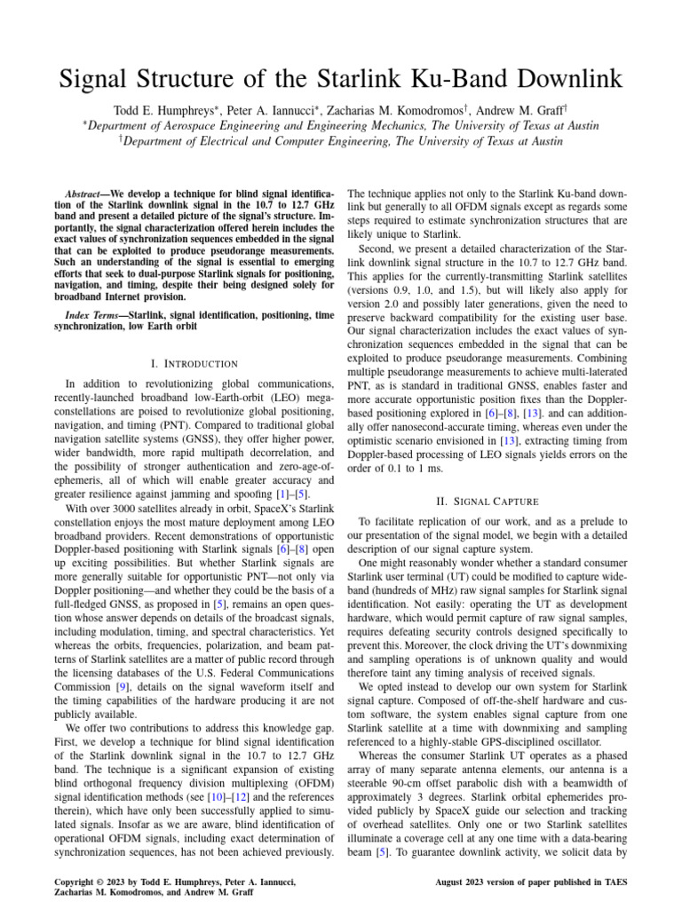 Starlink Structure | PDF | Orthogonal Frequency Division Multiplexing ...