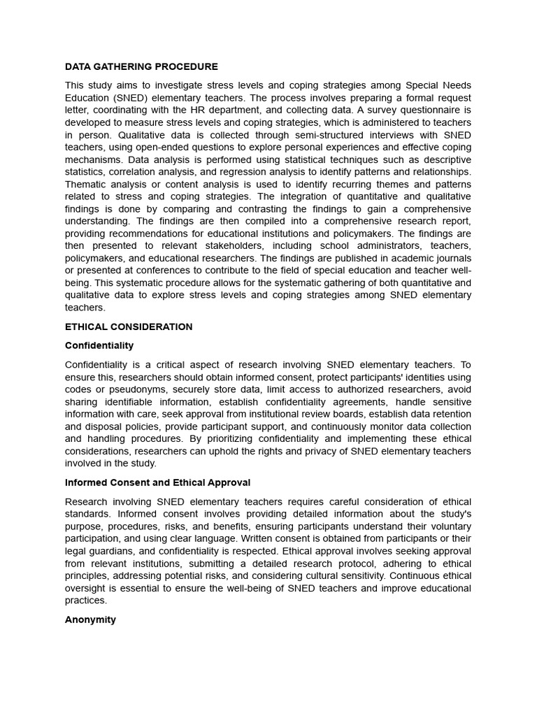 Data Gathering & Ethical Consi | PDF | Informed Consent | Qualitative ...