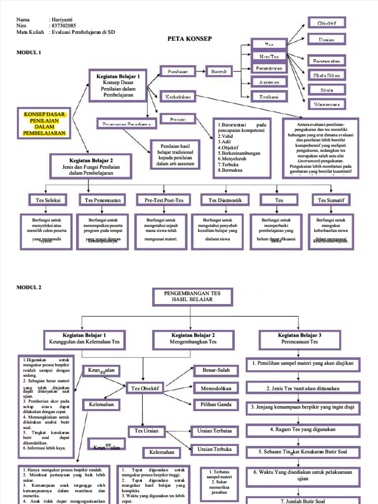 PDF Peta Konsep Modul 1 - Compress | PDF