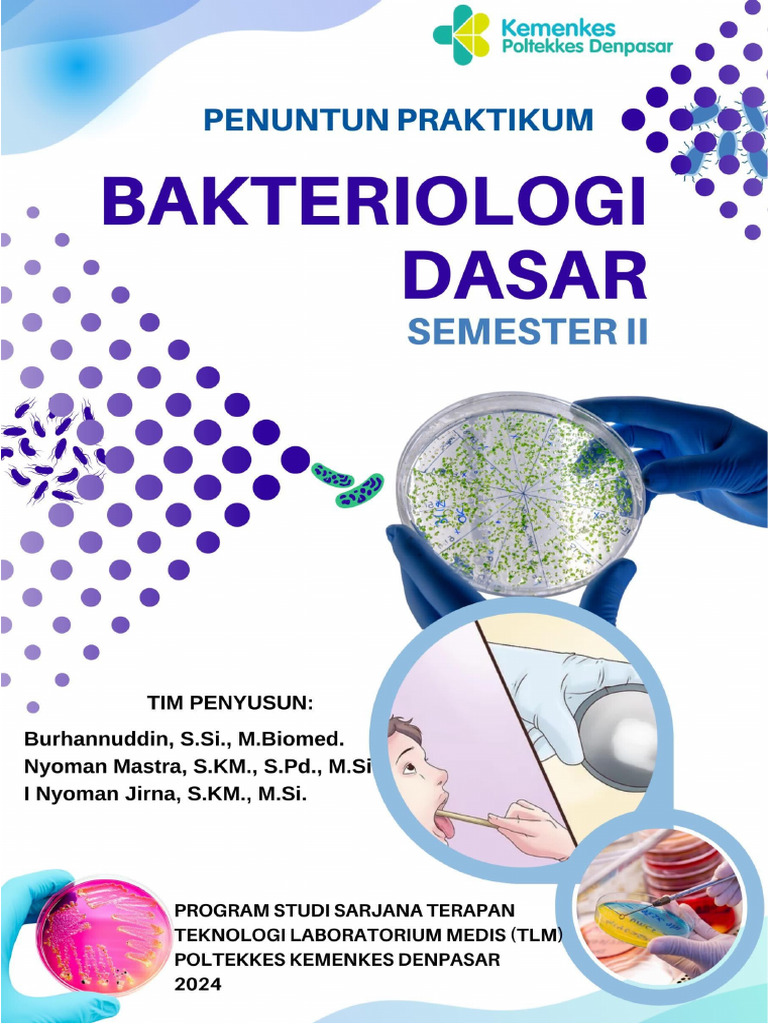 Pedoman Praktikum Bakteriologi Dasar STR TLM-1 | PDF | Sains & Matematika