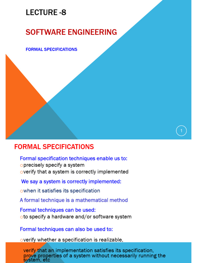 Se 008 | PDF | Specification (Technical Standard) | Formal Methods