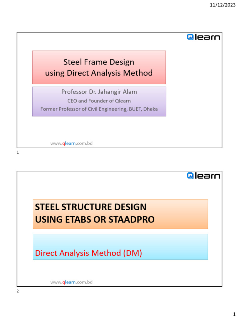 Steel Frame Design 30-09-2023 | PDF | Beam (Structure) | Mechanical ...