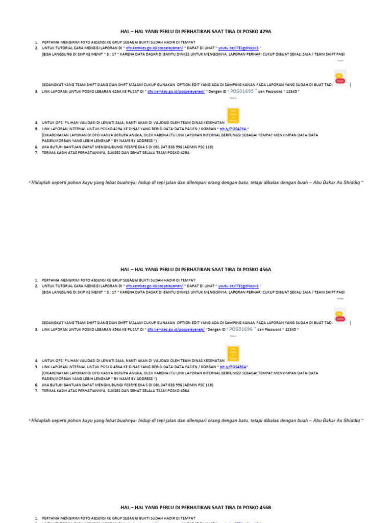 Alur Pelaporan Dfo Pos Pelayanan Dan Manual-1 | PDF