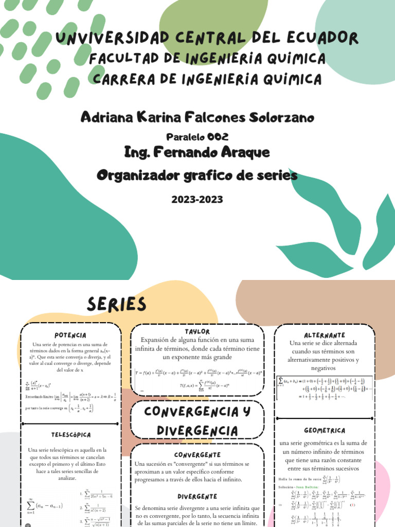 Organizador Gráfico P002 | PDF | Series (Matemáticas) | Funciones y mapeos