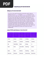 100 Daily Use Verbs V1 V2 V3 | PDF