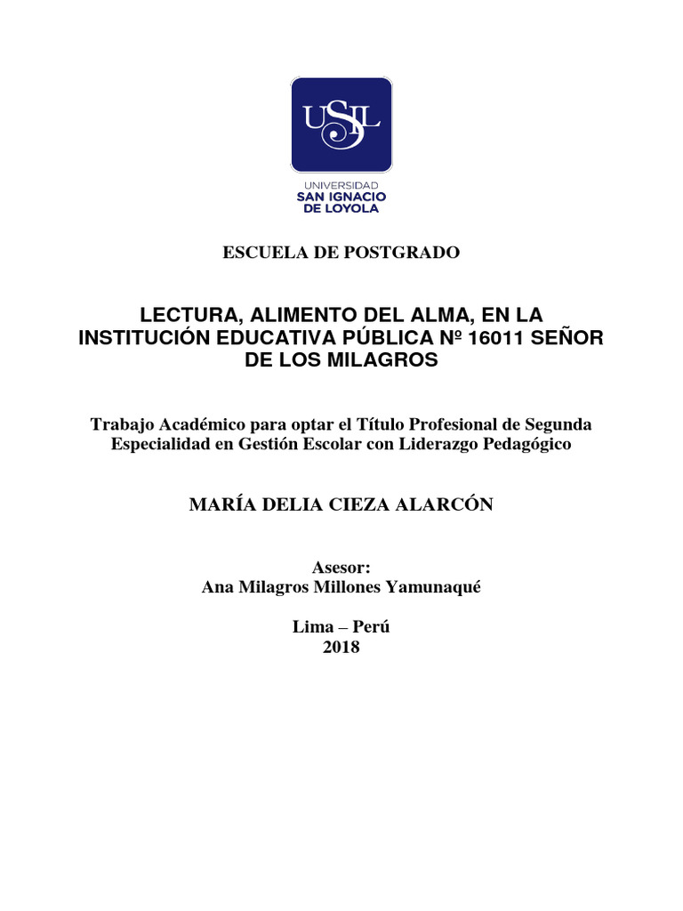 2018 Cieza Alarcon Maria Delia | PDF | Educación primaria | Enseñando