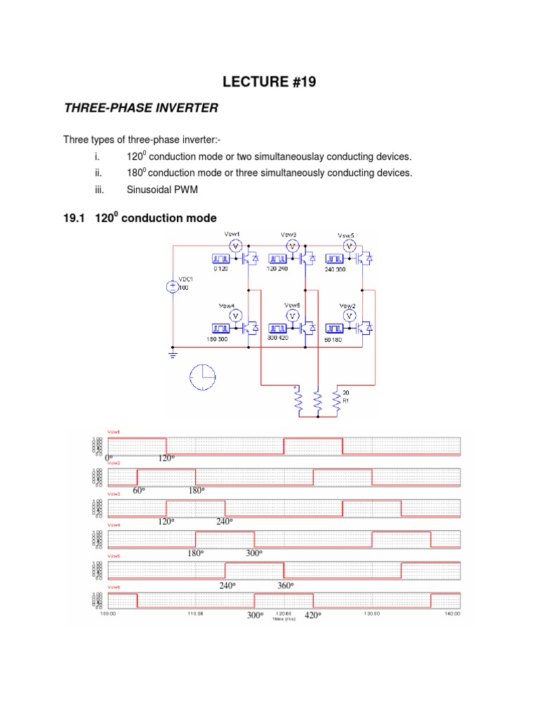 Lecture - 19 THREE PHASE Inverter | PDF
