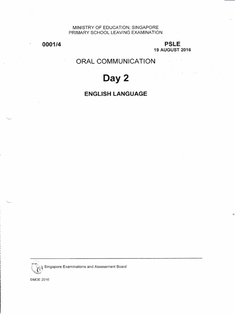 PSLE English Oral Practice Guide | PDF