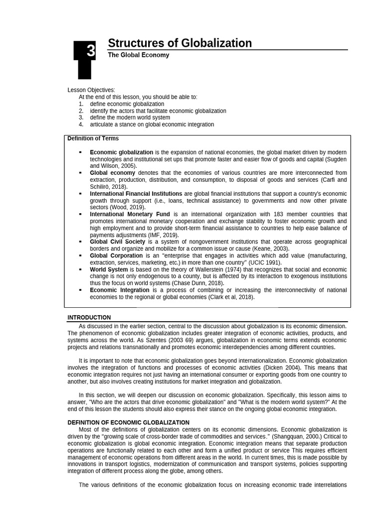 Globalization | PDF | World Systems Theory | Globalization