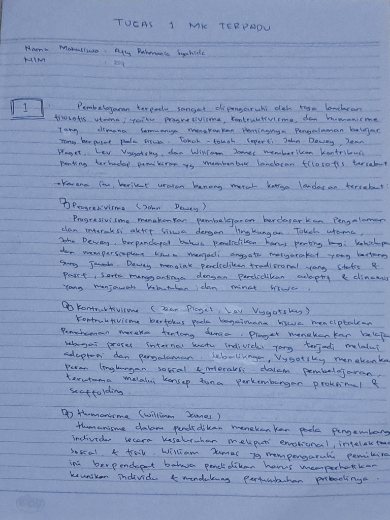 Tugas 1 MK Terpadu Ut Rahma-1 | PDF