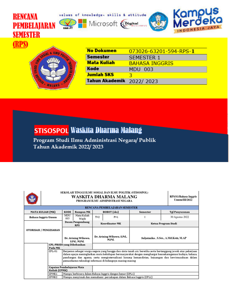 RPS SMT1 2022-2023 | PDF