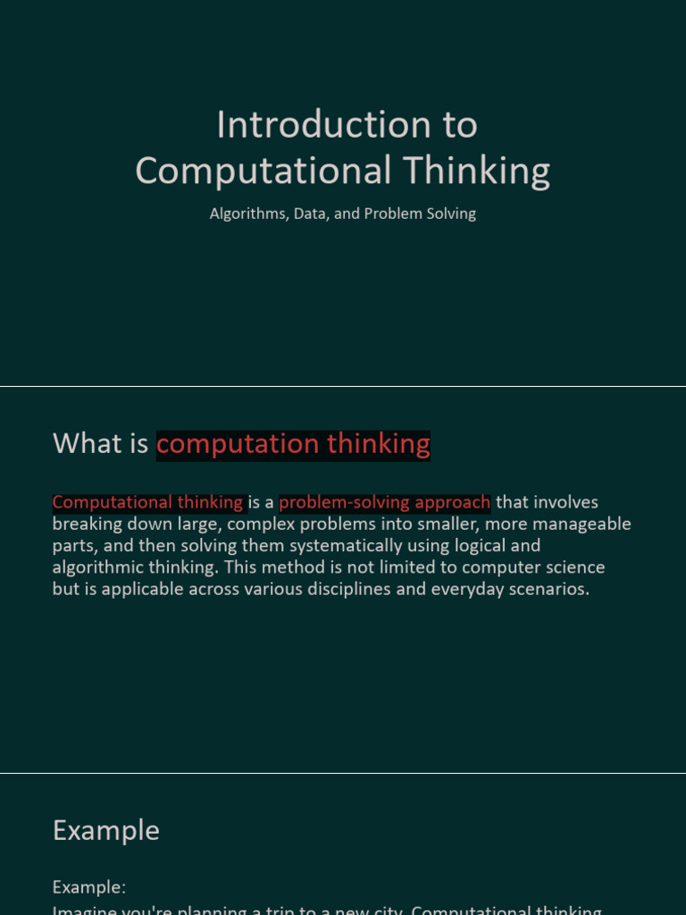 Computational Thinking & Algorithms | PDF | Numerical Analysis | Algorithms