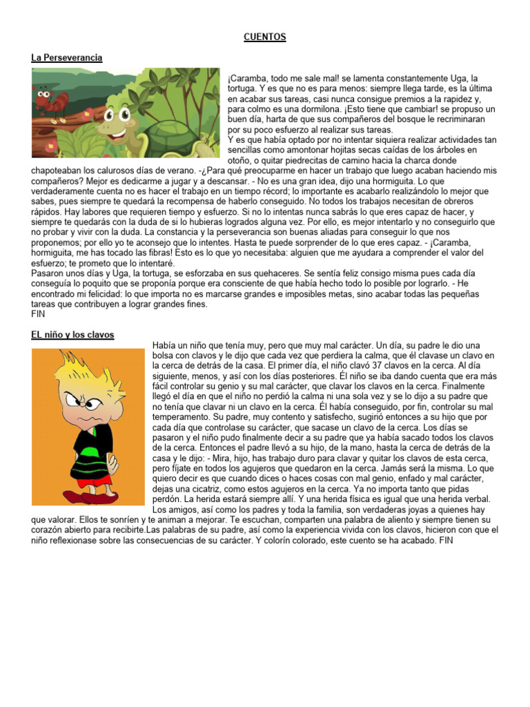 3 Cuentos, 3 Fabulas, 3 Anecdotas, 3 Leyendas | PDF