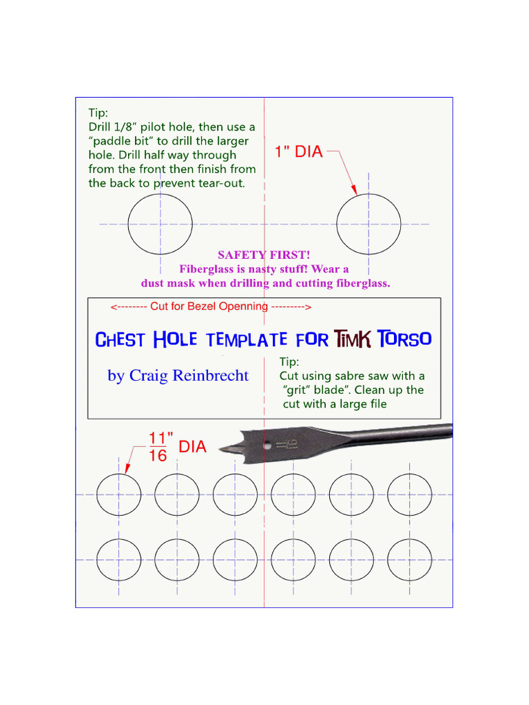 B9 v1 Torso Chest Cutting Template - 16dec2015 | PDF