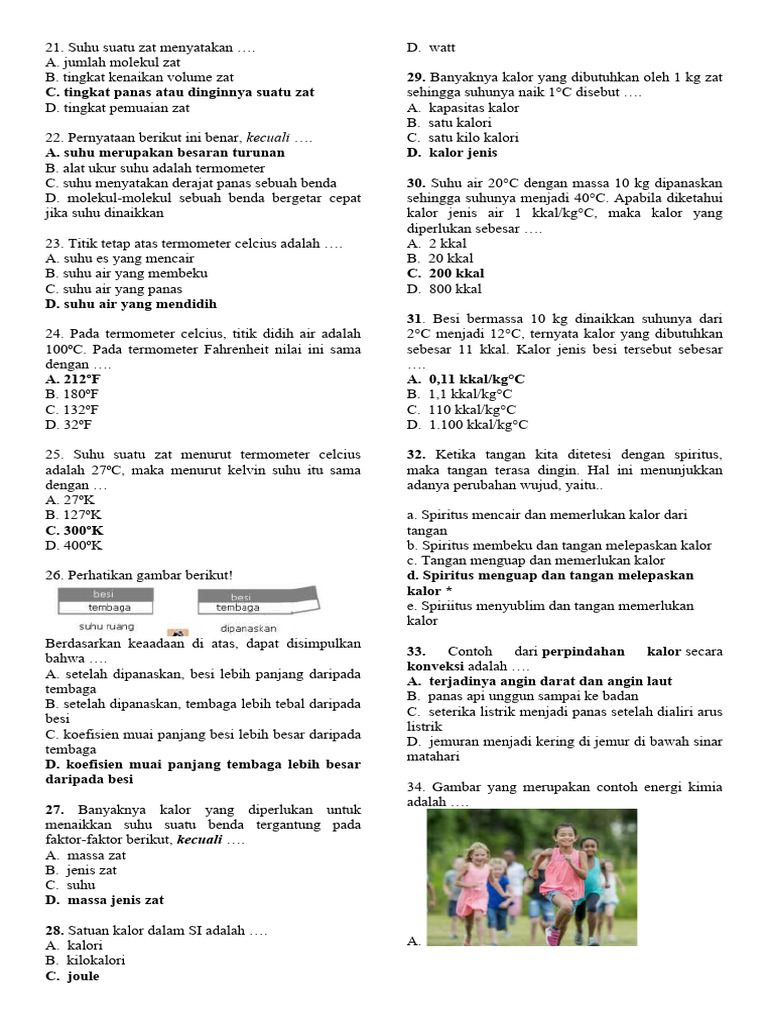 Soal UAS IPA KELAS VII SEM 1 | PDF