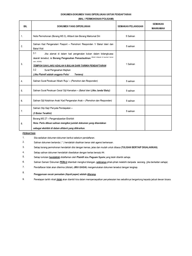 Permohonan Poligami | PDF