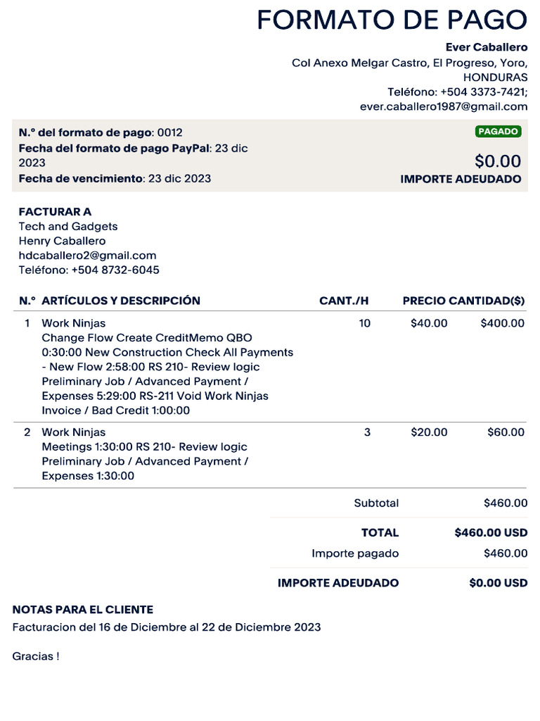 Invoice - 0012 | PDF