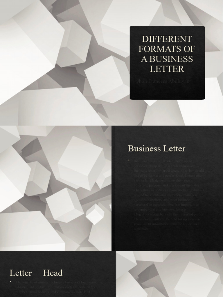 Business Letter Formats Explained | PDF | Career & Growth