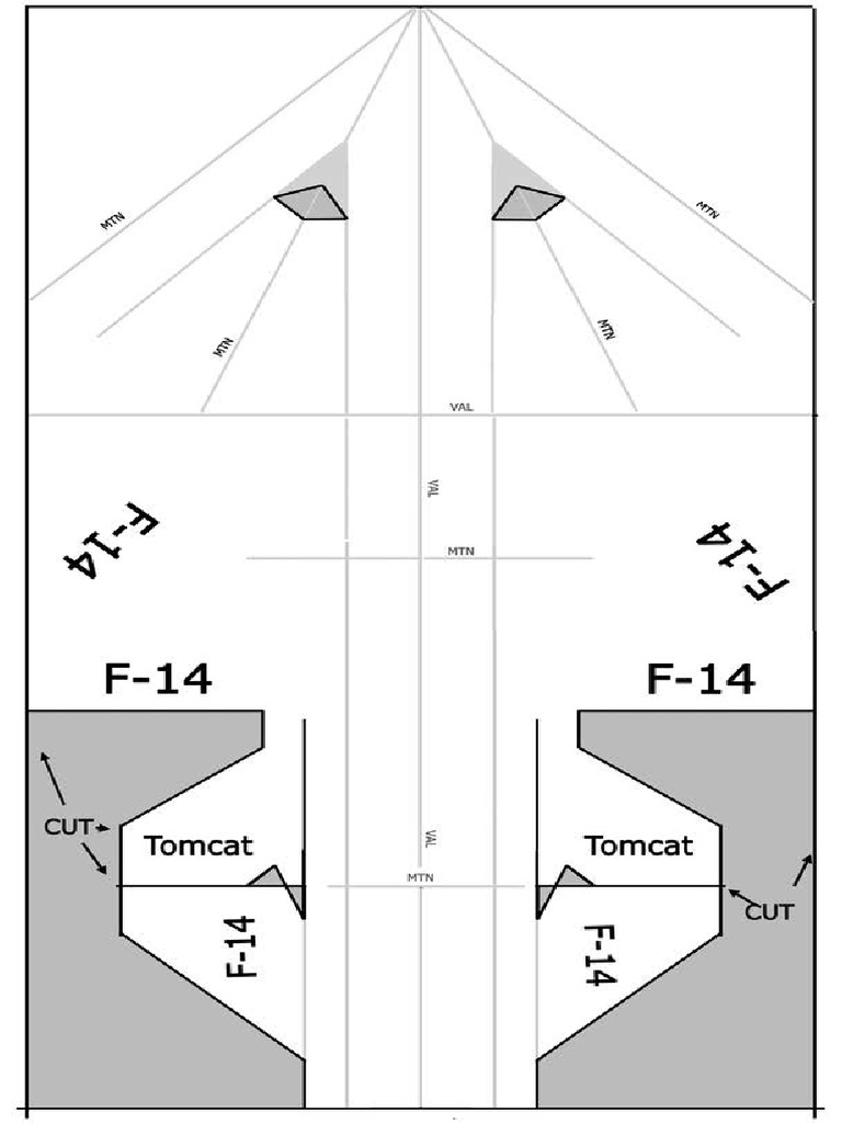 F 14 Tomcat Template | PDF