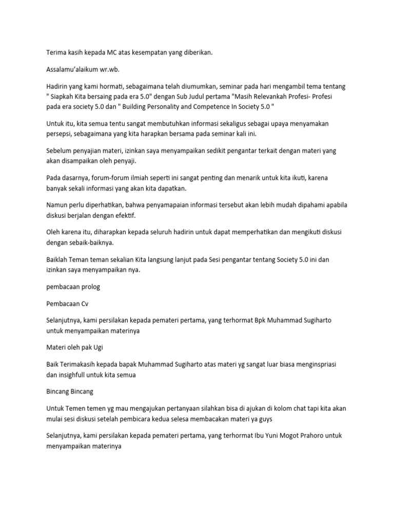 Teks Moderator | PDF | Karier & Perkembangan | Komputer