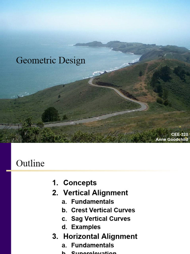 Geometric Design (Vertical and Horizontal) | PDF | Road Transport ...