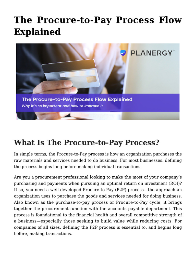 PTP SOP download | PDF | Accounts Payable | Procurement