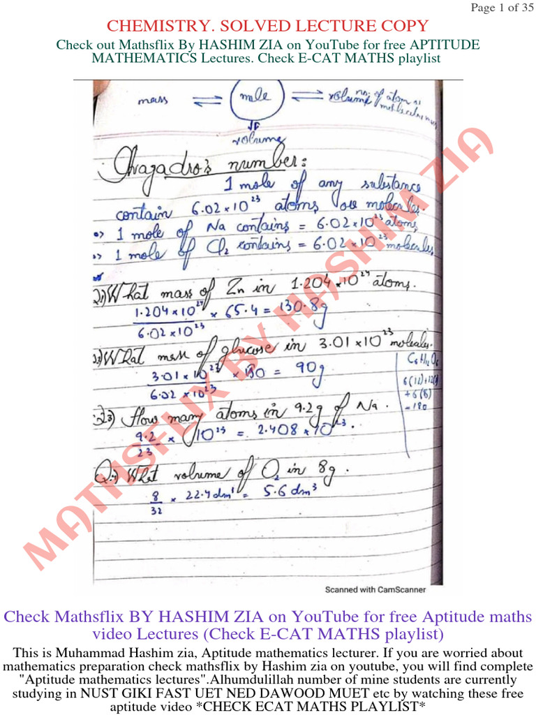 Chem. Solved Lecture | PDF | Science | Observation