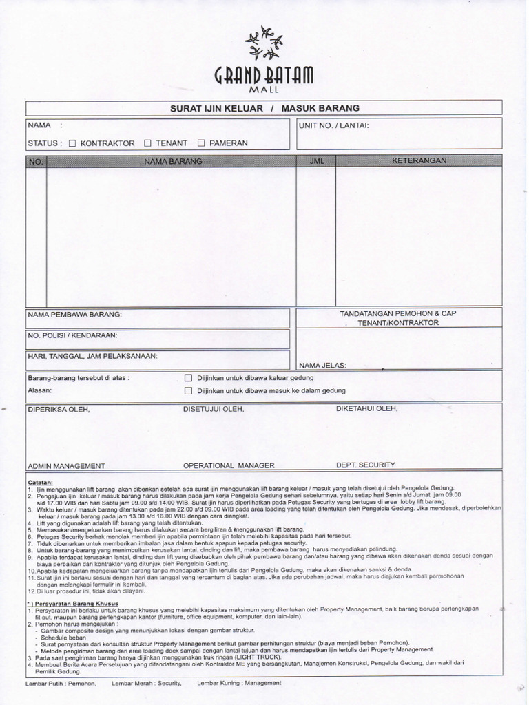 Form Loading Barang | PDF