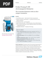 Endress-Hauser Proline Promag P 300 5P3B EN | PDF | Flow Measurement ...