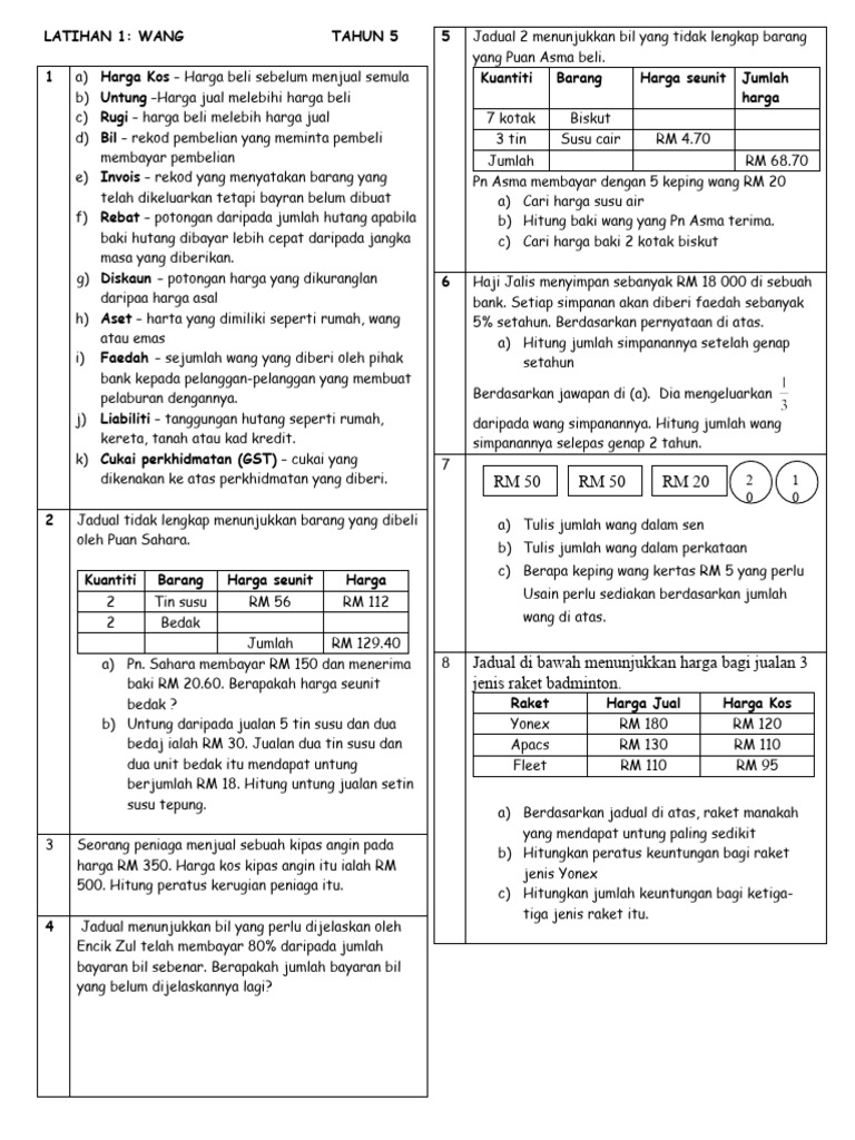 Latihan 1-wang | PDF