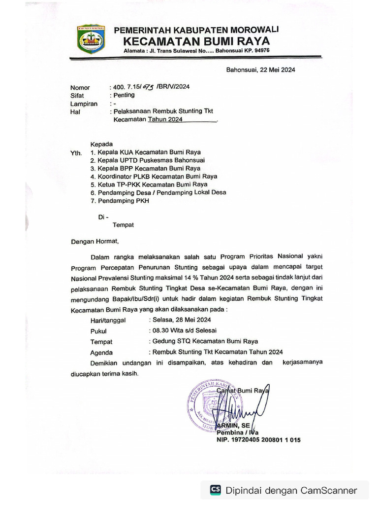 Pelaksanaan rembuk stunting tkt kecamata | PDF Pelaksanaan rembuk stunting tkt kecamata | PDF