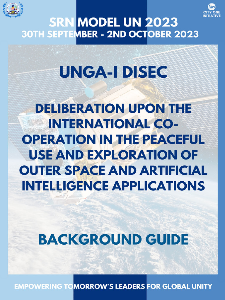SRN MUN'23 UNGA Background Guide | PDF | Space Debris | Outer Space
