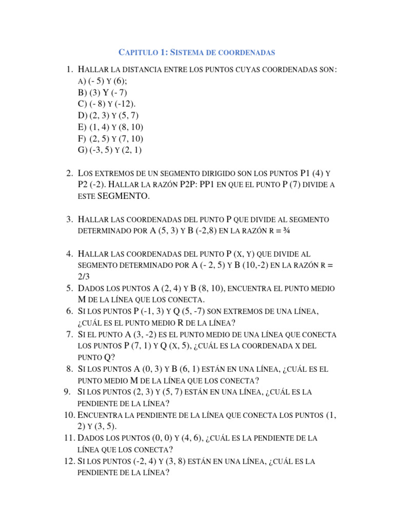 Examen Capitulo 1 GA | PDF | Pendiente | Línea (geometría)