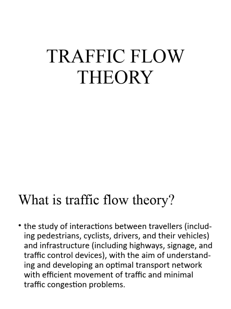 Traffic Flow Theory | Download Free PDF | Traffic | Transport