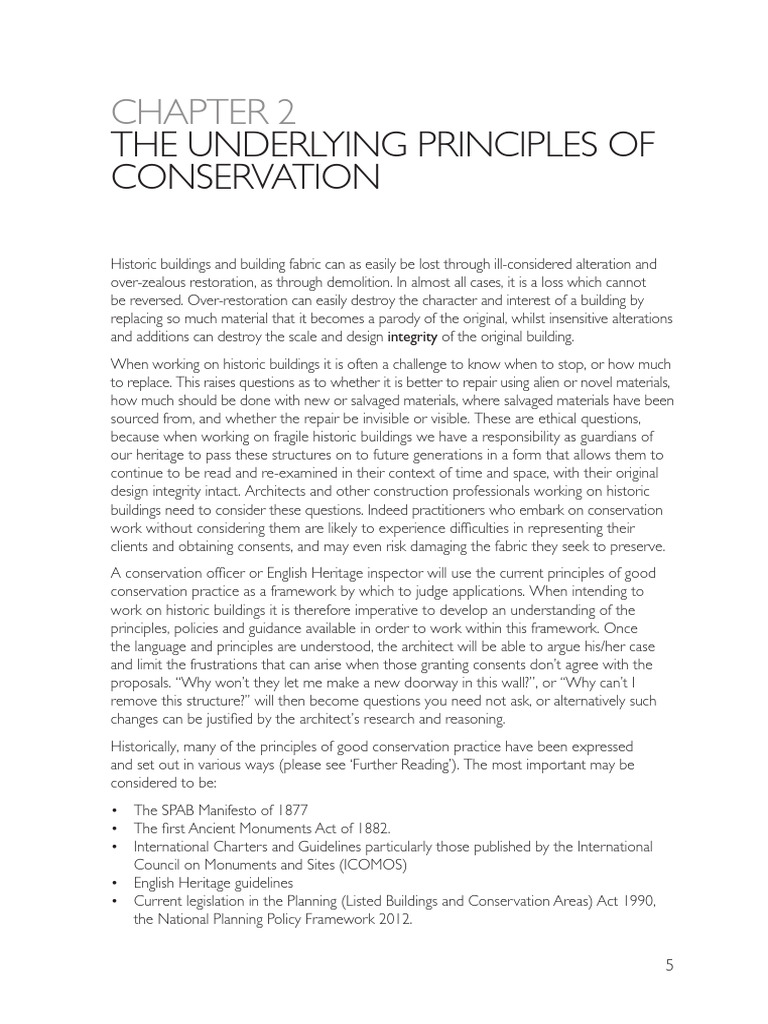 The Underlying Principles of Heritage Conservation | PDF | Architect
