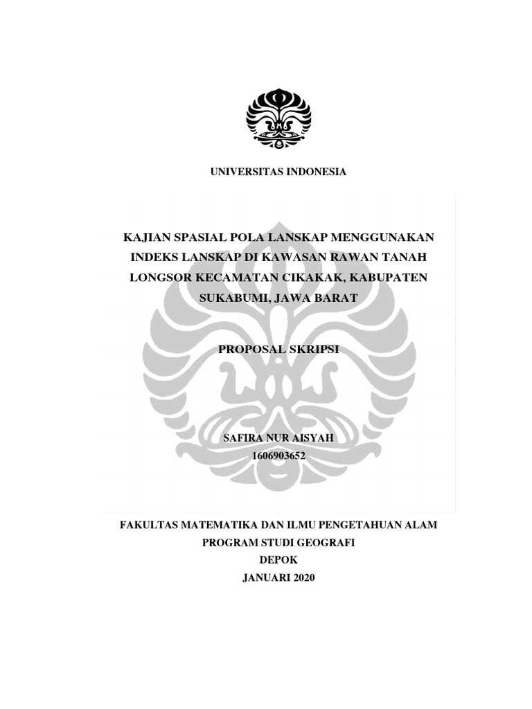Contoh Draft Proposal Skripsi - Safira Nur Aisyah - 1606903652 (1) 2 | PDF