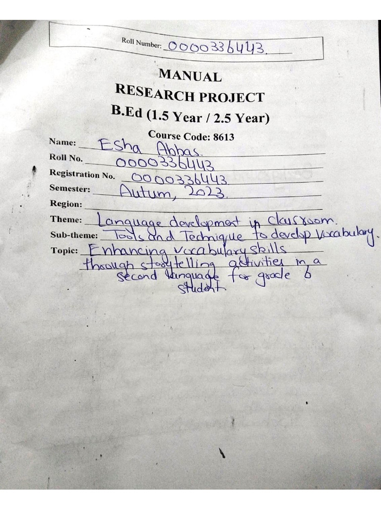 8613 Project Esha | PDF