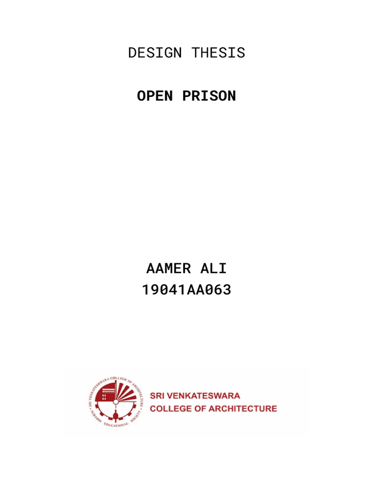 Open Prison Design Thesis | PDF | Prison | Prisoner