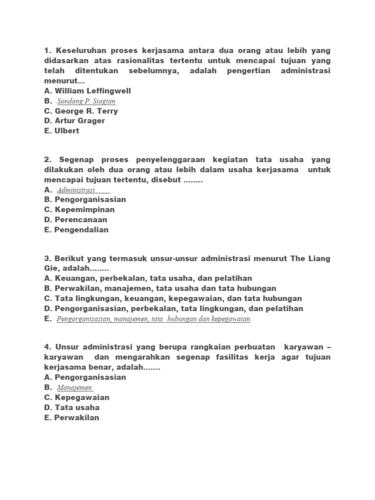Contoh Soal Adm Umum | PDF | Karier & Perkembangan