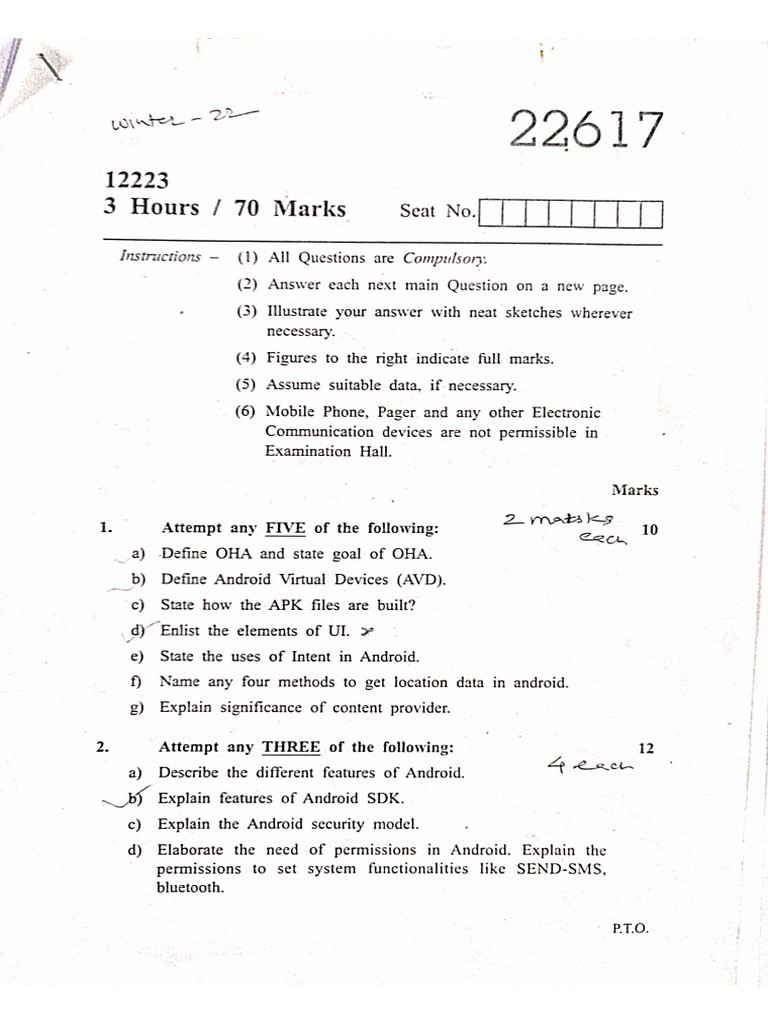 Mad Question Paper | PDF
